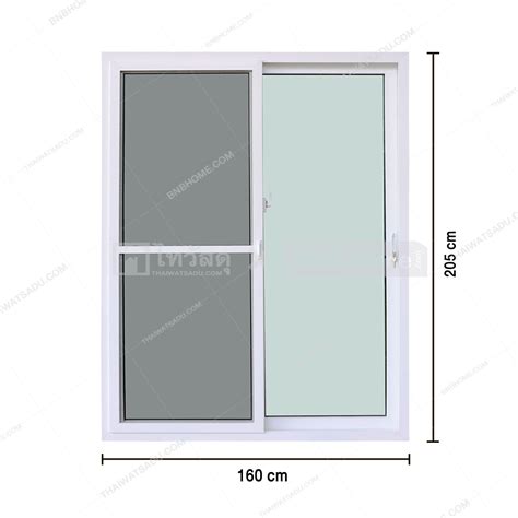 ประตูบานเลื่อน Upvc 2 บานพร้อมมุ้ง Framex ขนาด 160 X 205 ซม สีขาว Bnb