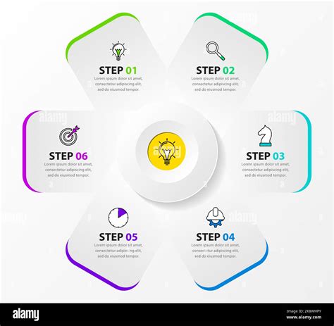 Modèle De Conception Graphique Concept Créatif En 6 étapes Peut être