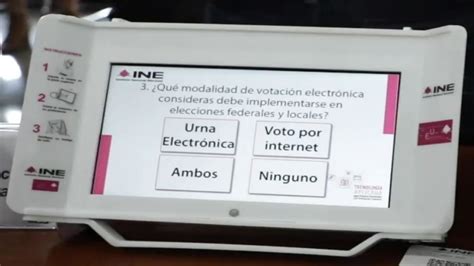 INE presenta su urna electrónica 7 0 tiene un módulo de votación y