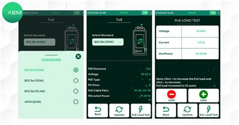 Power Over Ethernet Validation Aem Test