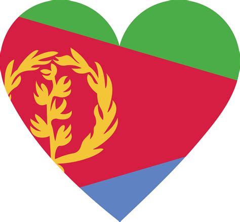Eritrea Flag In The Shape Of A Heart 11658993 Png