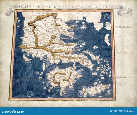 World Map From Rare Medieval Book Geography By Claudius Ptolemy
