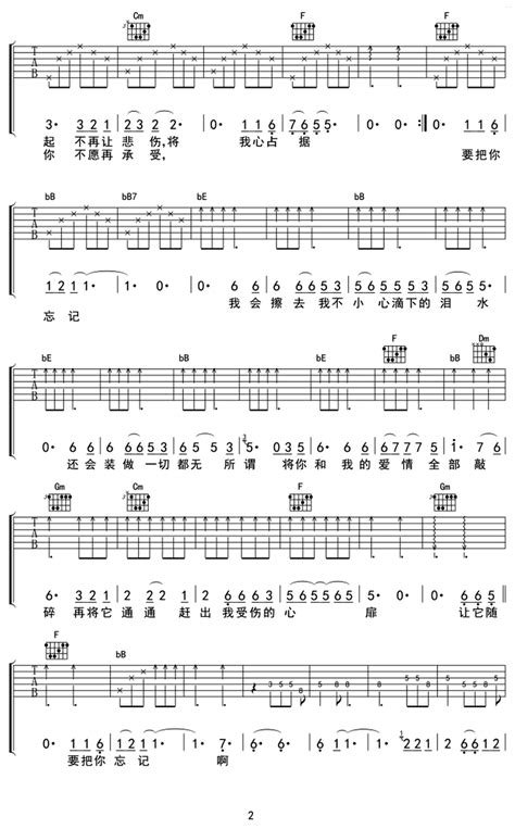 浪人情歌 伍佰 吉他谱 Chord4