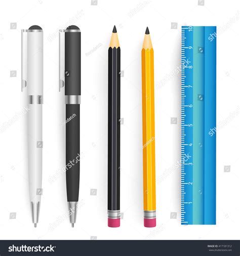 School Tools Vector Set Stock Vector Royalty Free 417181312