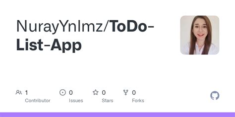GitHub NurayYnlmz ToDo List App