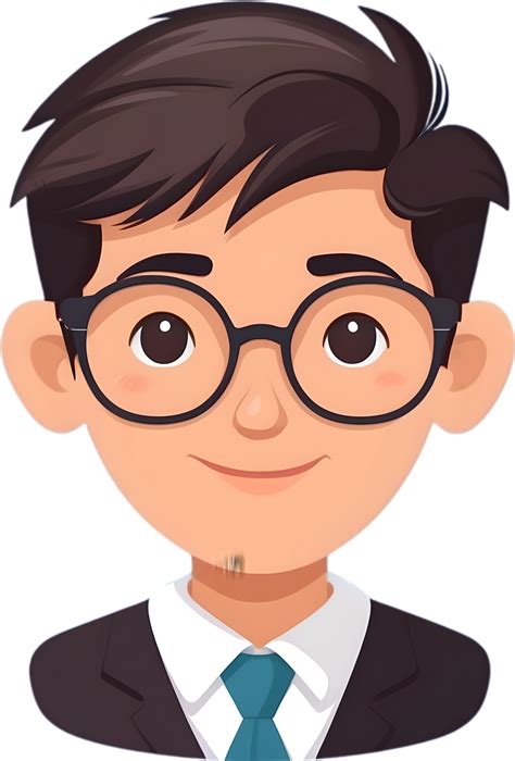 Dibujos Animados Chico Con Lentes Y Un Traje Ai Generativo 34554657 Png