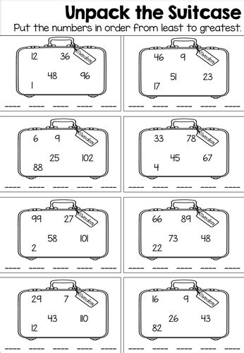 Sorting Numbers From Least To Greatest Teaching Resources