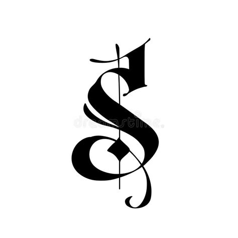 Letra J De Estilo Gótico Vector Alfabeto El Símbolo Está Aislado En Un