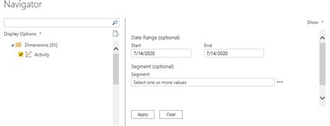 add default values to parameters in navigation tab microsoft