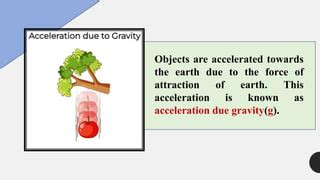 Acceleration Due To Gravity Pptx Is The Ppt That I Have Prepared To Teach The Topic Acceleration