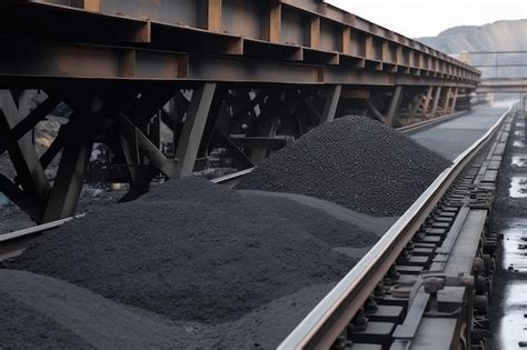Premium Ai Image Mining Company With Closeup Of The Conveyor Belt