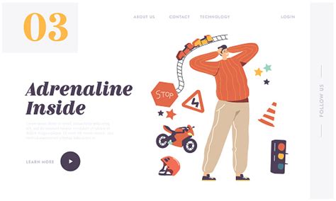 익스트림 스포츠 활동 랜딩 페이지 템플릿 흥분 남성 캐릭터 참여 아드레날린 레크리에이션 과 극단적 인 개념에 대한 스톡 벡터 아트 및 기타 이미지 Istock