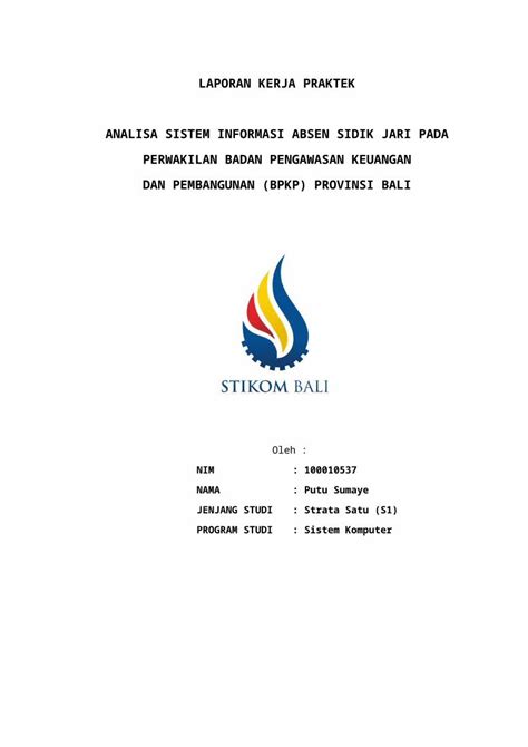 DOCX Full Laporan KP Docx DOKUMEN TIPS