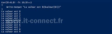 Les Boucles For En Powershell Syntaxe Et Exemples