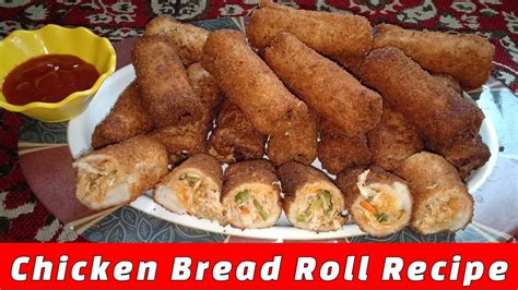 Chicken Bread Roll Recipe Chicken Recipe Quick And Easy Snacks