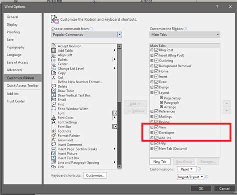Cant Add Developer Mode On The Ribbon Of Word Microsoft Qanda