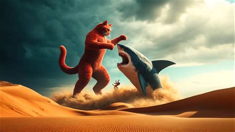 Catzilla Vs Sharkzilla Extreme Fight 🐱😭 Youtube