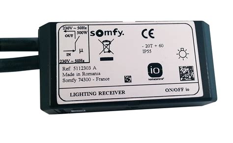 Somfy Funk Lichtschalter Lighting Receiver ON OFF Io RollladenBlog