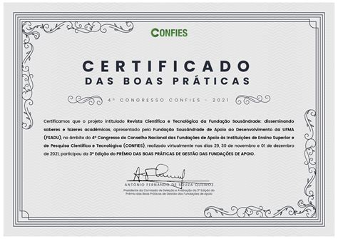 Prêmio de Boas Práticas CONFIES