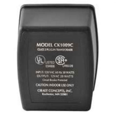 Dollhouse Miniature 12v20w Plug In Transformer By Cir Kit Concepts