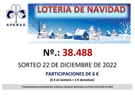 Ya tenemos participaciones de la Lotería de Navidad Apanas org