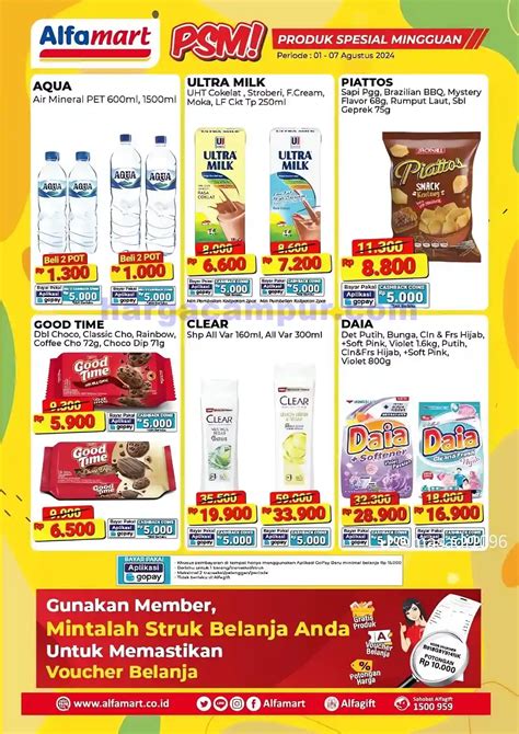 Katalog Promo PSM Alfamart Terbaru Agustus