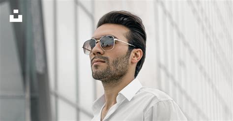 Man In White Dress Shirt Wearing Black Sunglasses Photo Free Style