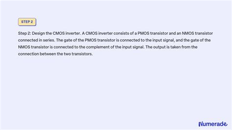 Solved Design An Xnor Using Static Cmos Inverters And Cmos