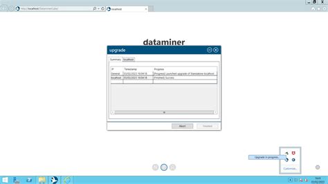 upgrade seems to have stopped is this normal dataminer dojo