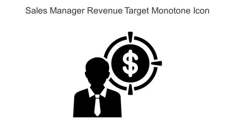 Sales Manager Revenue Target Monotone Icon In Powerpoint Pptx Png And Editable Eps Format Ppt