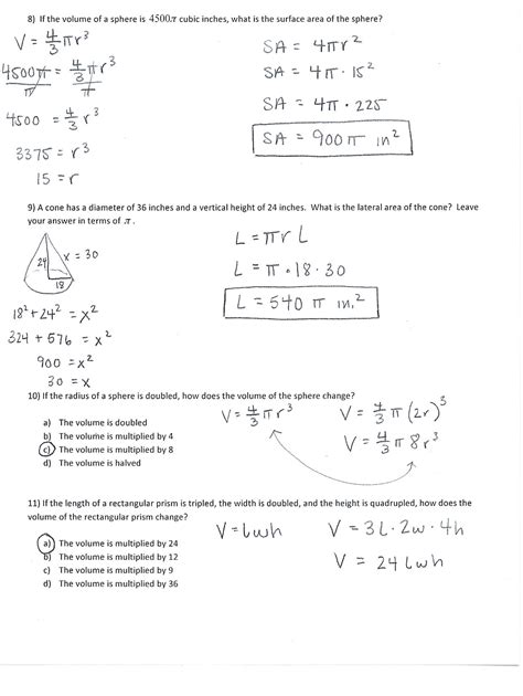 Unit 10 Surface Area And Volume Tywls Geometry 2013 2014