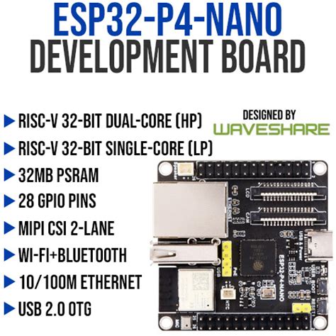 Esp32 P4 Nano Risc V Development Board Micro Robotics