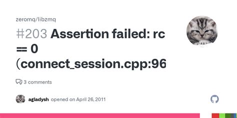 Assertion Failed Rc 0 Connect Session Cpp 96 Issue 203