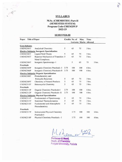 m sc chemsitry part ii sem iii and iv pdf
