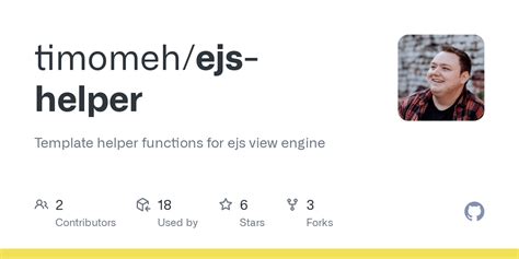 GitHub Timomeh Ejs Helper Template Helper Functions For Ejs View Engine