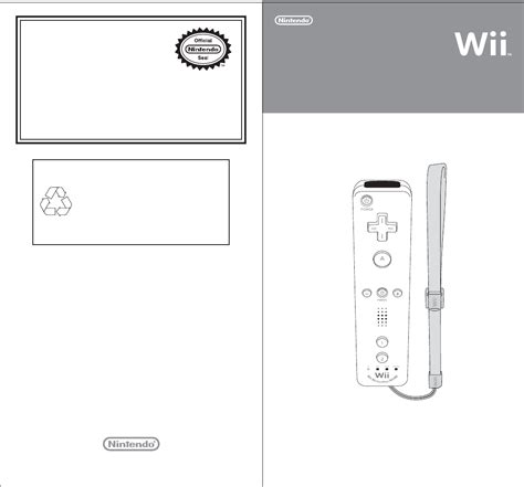 User Manual Nintendo Wii Remote English 4 Pages