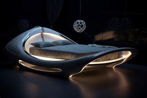 Premium AI Image Futuristic Looking Bed Space Brain Generate Ai