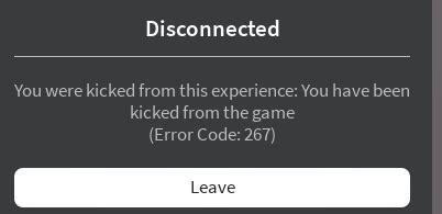 Kick Info Doesn T Pop Up Scripting Support Developer Forum Roblox