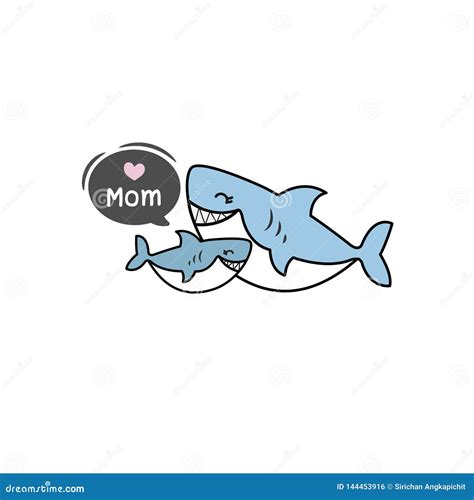 Cute Sharks Pattern Nautical Seamless Print Sea Life Vector