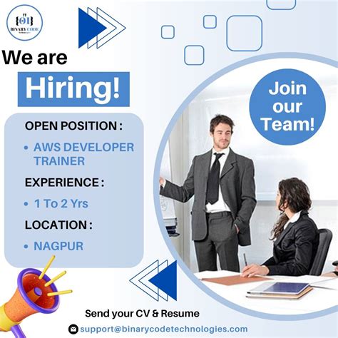 binary code technologies on linkedin job title aws developer trainer