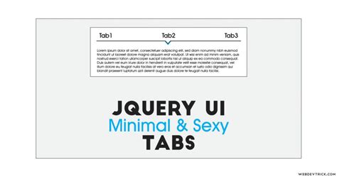 JQuery UI Tabs With Minimal And Sexy Design Dark Light Background
