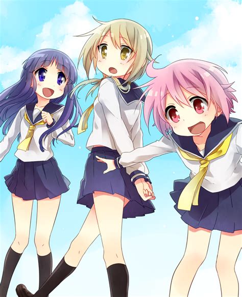 Ichii Yui Hinata Yukari And Nonohara Yuzuko Yuyushiki Drawn By