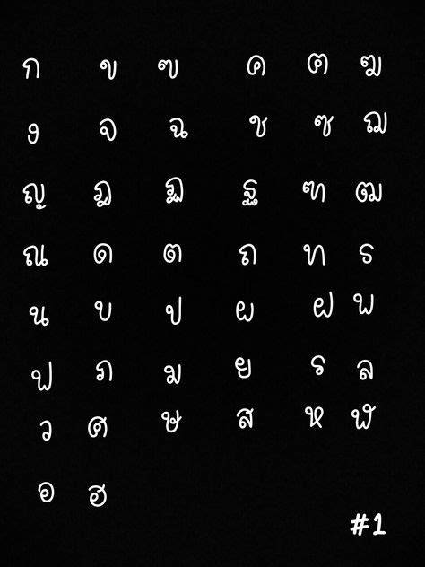 ฟอนต์พยัญชนะไทย ในปี 2025 การเขียน ลักษณะตัวอักษร อักษรไทย
