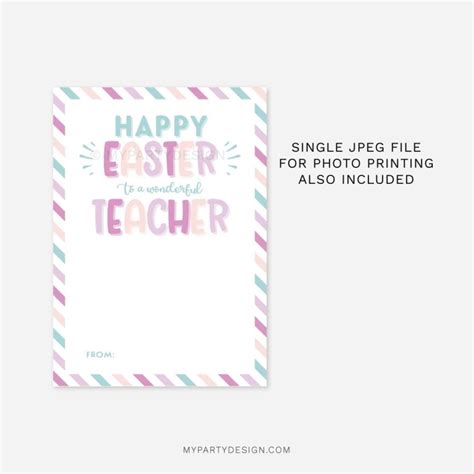 Teacher Happy Easter T Card Holder My Party Design