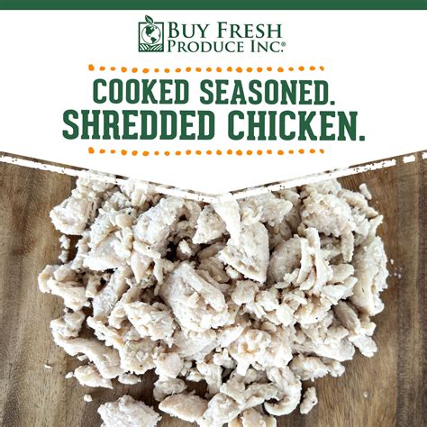 Cooked Seasoned Shredded Chicken Breast Meat 12 Oz Buy Fresh