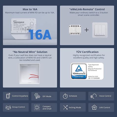 Buy Sonoff Mini R A Wifi Bluetooth Smart Switch Work With Alexa Google Home Online