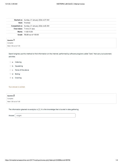 Midterm Lab Quiz 2 Attempt Review 2 Pdf Search Engine