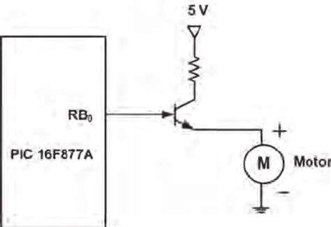 A Simple Connection Of A Dc Motor To PIC16F877A Download Scientific Diagram