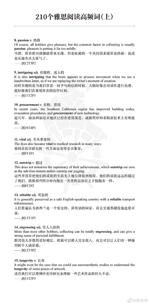 210个雅思阅读高频词（上）