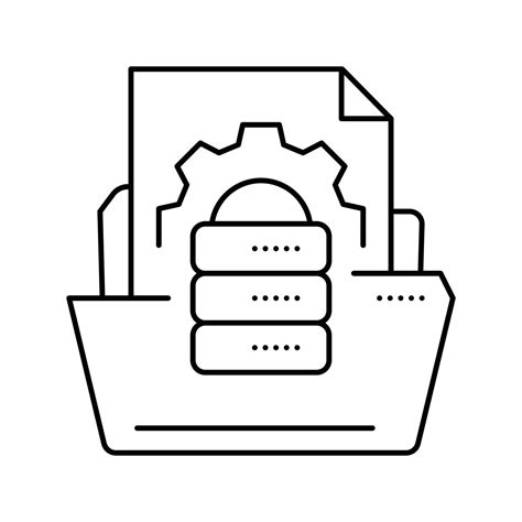 Data Document Paper Line Icon Vector Illustration 21143250 Vector Art
